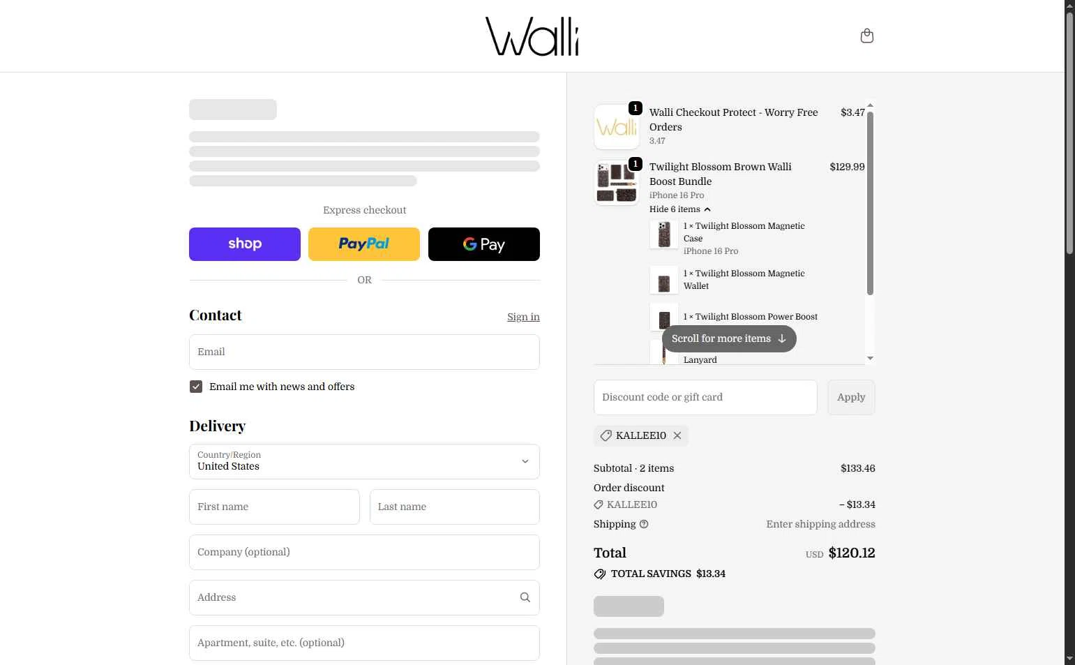 Walli Case Discount Code