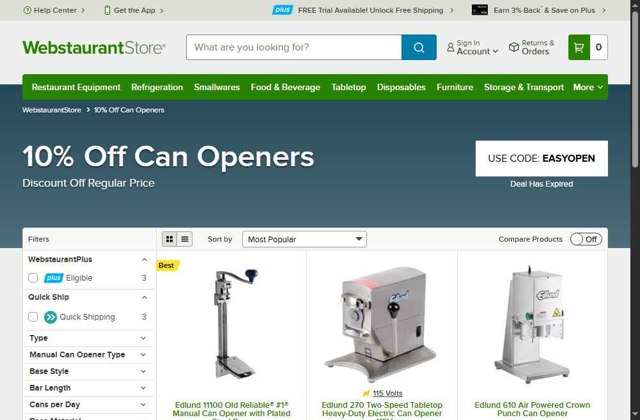 Webstaurant Store Promo Codes - 10% Off Aug 2025