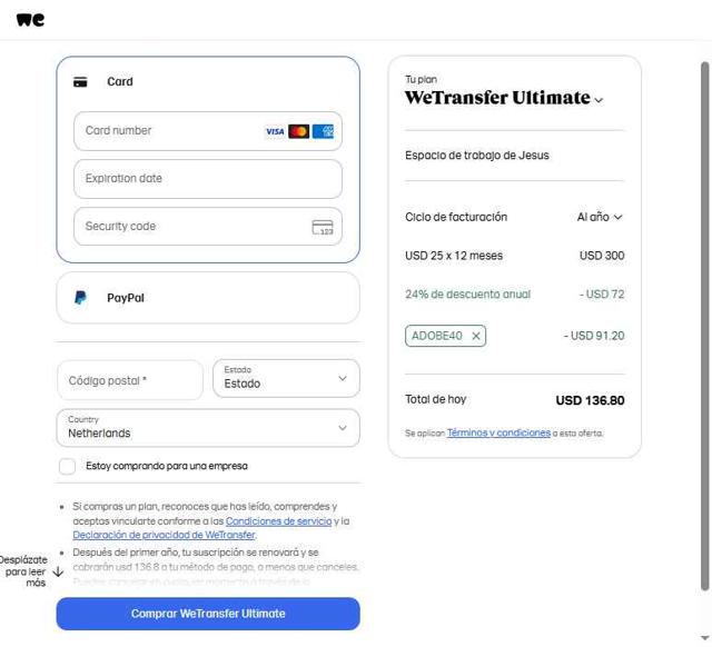 WeTransfer Promo Codes (4 Verified) - 40% Off Oct 2025