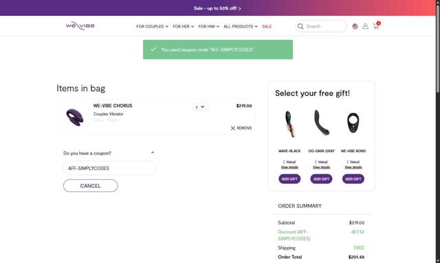 We-Vibe Discount Codes - 15% Off (5 Verified) Sep 2025