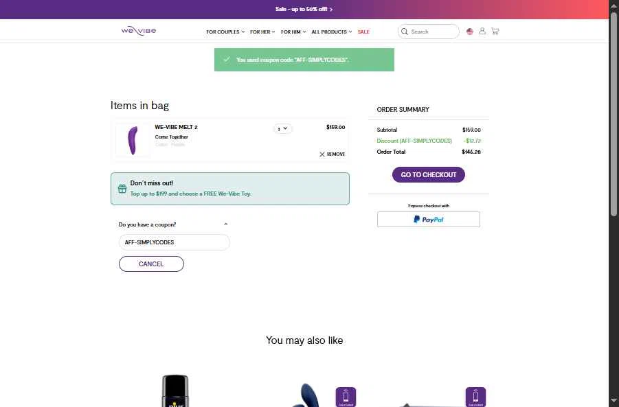 We-Vibe Promo Codes - 20% Off Discount January 2026