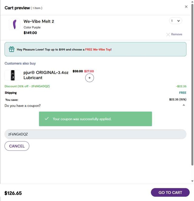 We-Vibe Discount Codes - 15% Off (5 Verified) May 2025