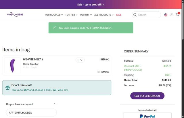 We-Vibe Discount Codes - 25% Off (6 Verified) Sep 2025