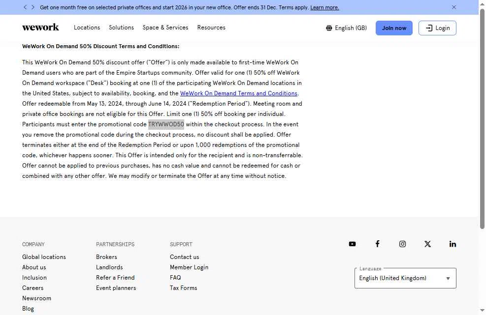Wework Promo Codes - 15% Off (2 Verified) Jan 2026