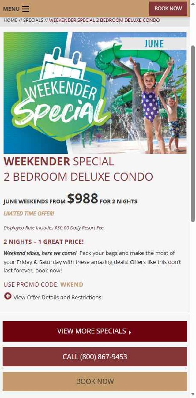 Wilderness Resort Promo Codes - $50 Off Aug 2025