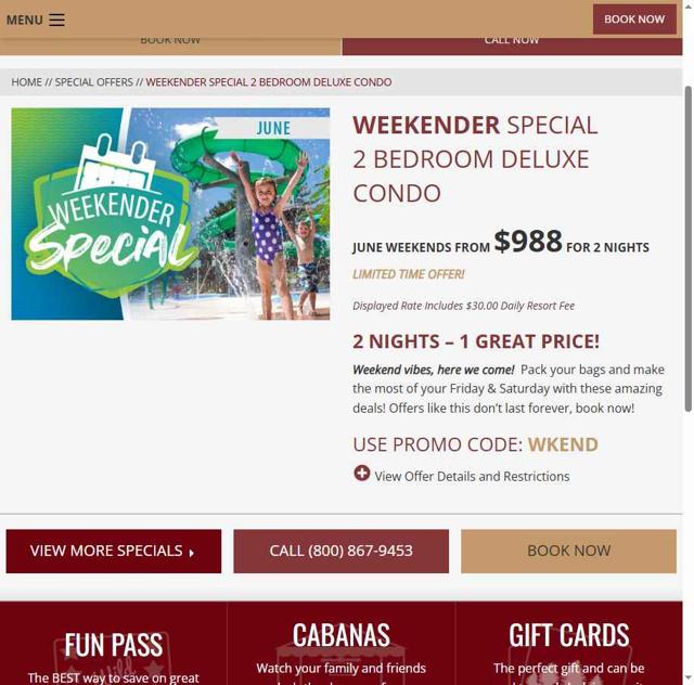 Wilderness Resort Promo Codes - $50 Off Oct 2025