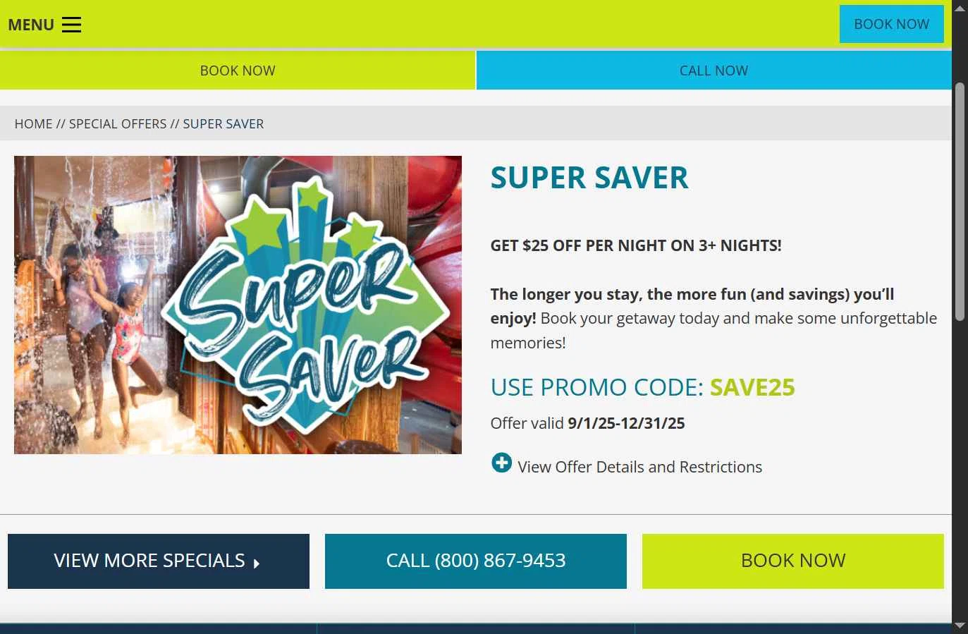 Wilderness Resort Promo Codes - $100 Off Oct 2025