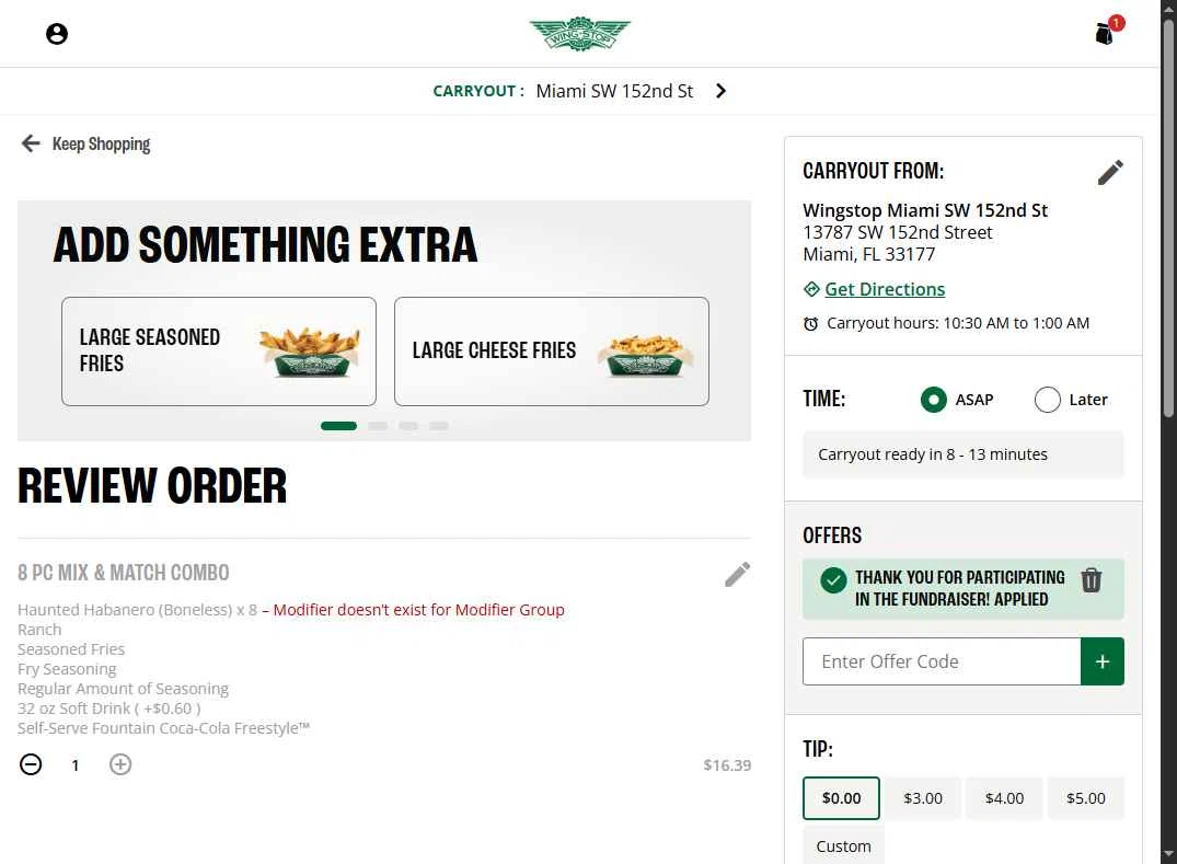 Wingstop Promo Codes - 5% Off (1 Verified) Dec 2025
