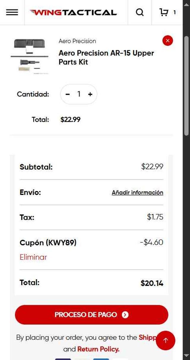 Wing Tactical Promo Codes (1 Verified) - 10% Off Oct 2025