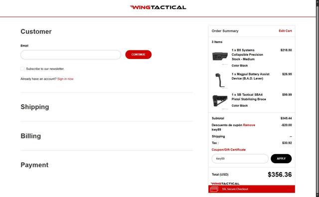 Wing Tactical Promo Codes (1 Verified) - 10% Off Oct 2025