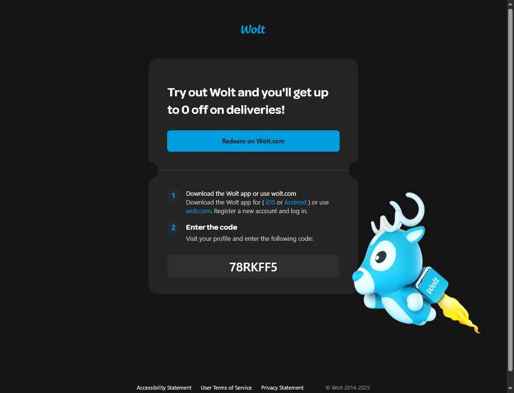 Wolt Promo Codes (6 Verified) - $5 Off w/Code Oct 2025