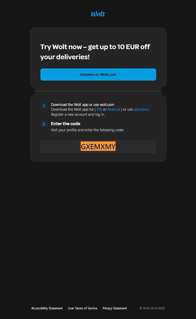 Wolt Promo Codes (3 Verified) - 20% Off w/Code Jun 2025