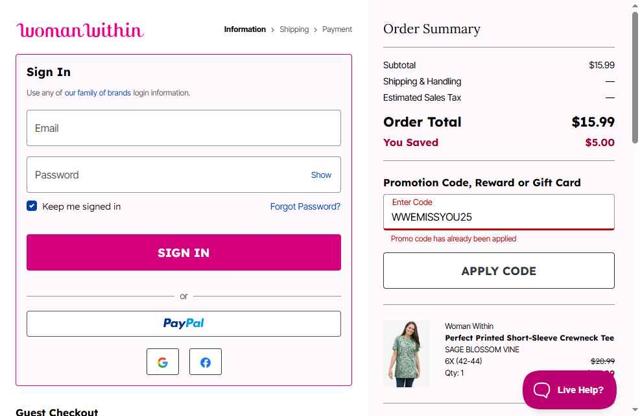 Woman Within Promo Codes - 70% Off (Verified) Oct 2025