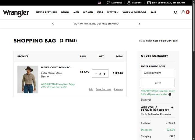 Wrangler Discount Codes - 20% Off (2 Verified) Sep 2025