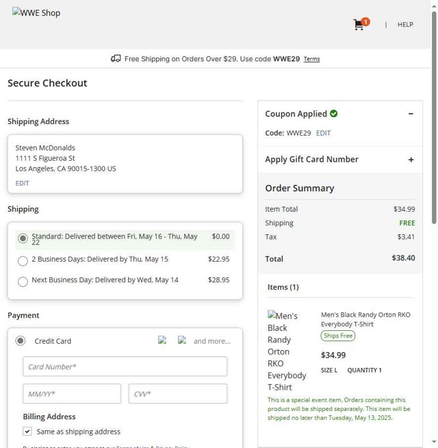 WWE Shop Promo Codes (6 Verified) - 30% Off w/Code May 2025