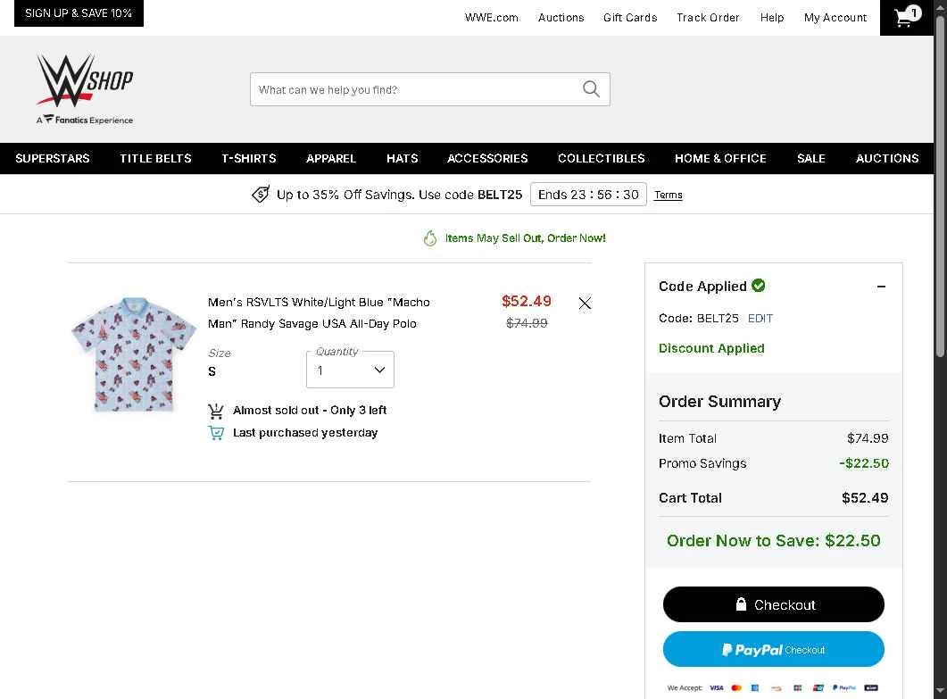 WWE Shop Promo Codes - 30% Off (6 Verified) Dec 2025