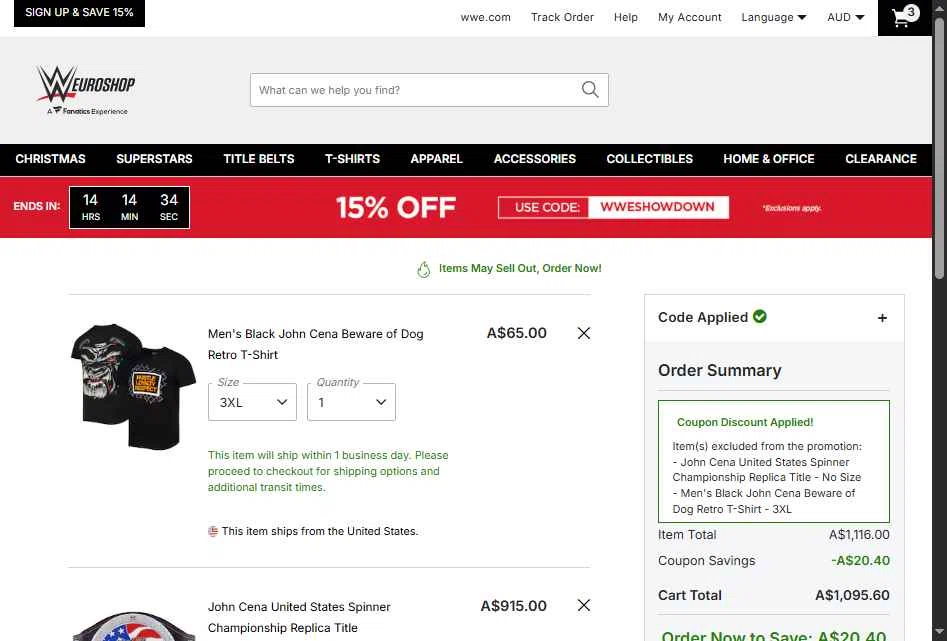 WWE Shop Promo Codes - 10% Off (6 Verified) Dec 2025