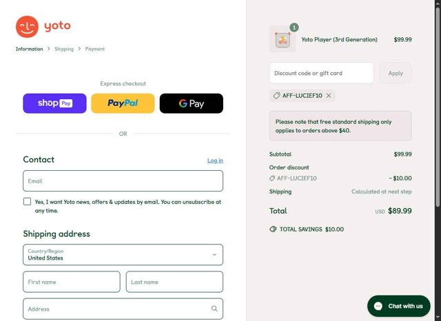 Yoto Promo Codes (1 Verified) - 5% Off + Free Ship Jun 2025