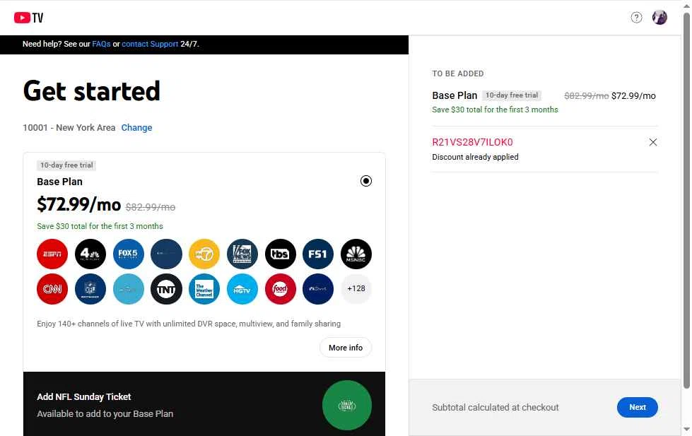 YouTube TV Promo Codes - $30 Off (4 Verified) Nov 2025