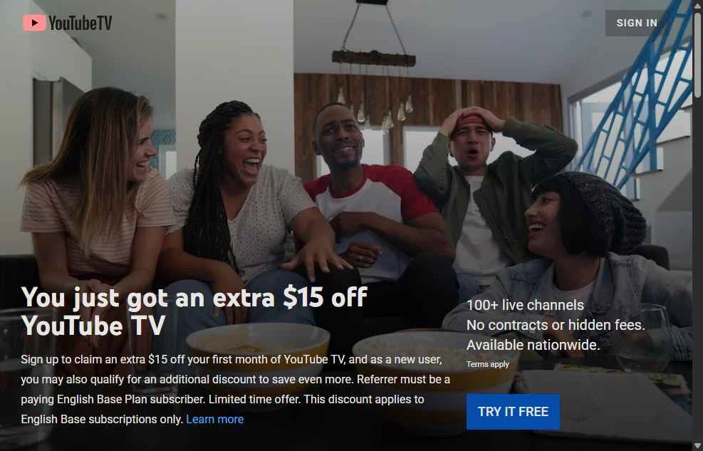 YouTube TV Promo Codes - $30 Off (2 Verified) Oct 2025