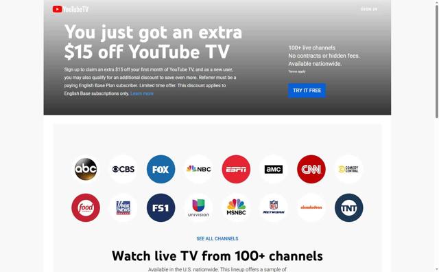 YouTube TV Promo Codes - 10% Off (2 Verified) Oct 2025