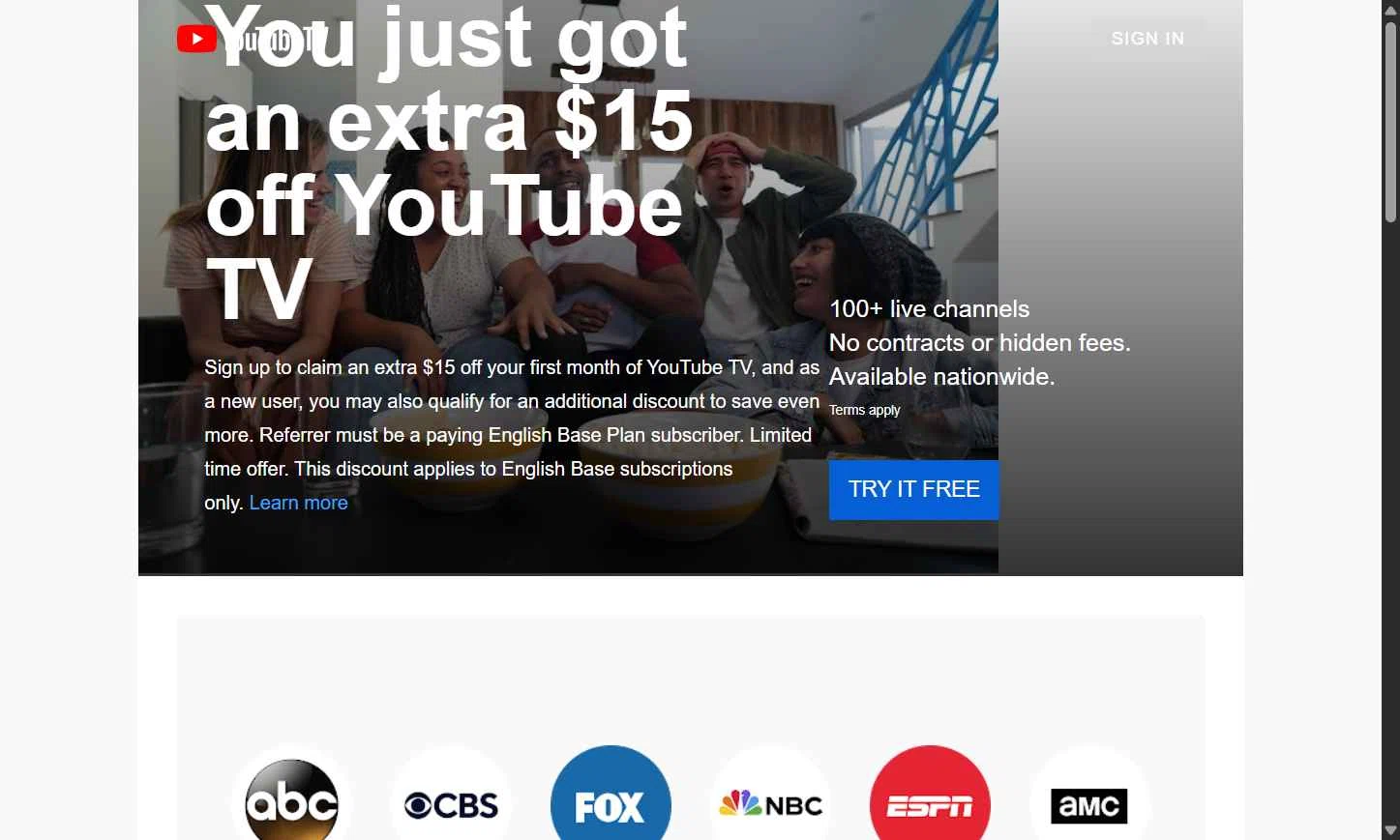 YouTube TV Promo Codes - $15 Off (3 Verified) Dec 2025