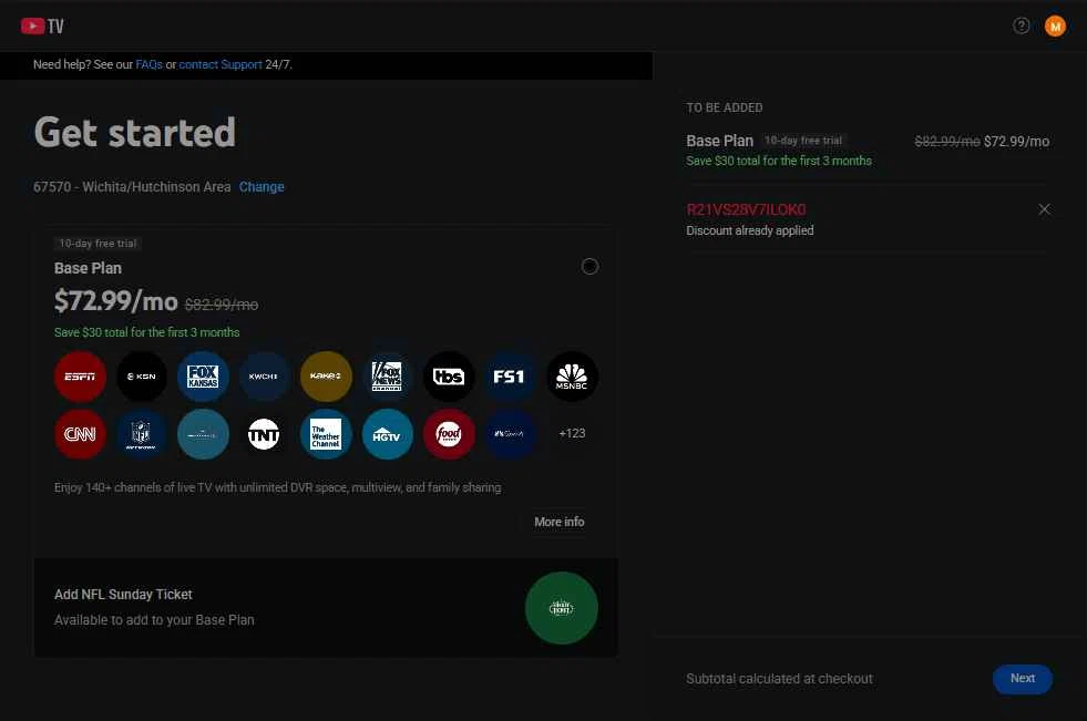 YouTube TV Promo Codes - $30 Off (2 Verified) Oct 2025
