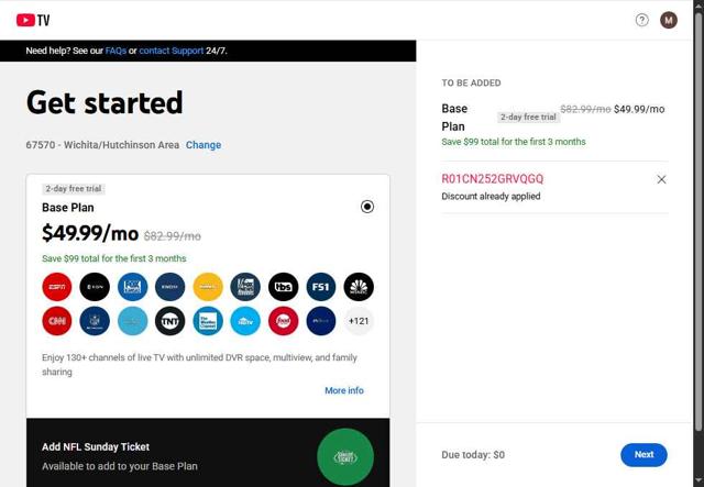 YouTube TV Promo Codes - $15 Off (2 Verified) Sep 2025