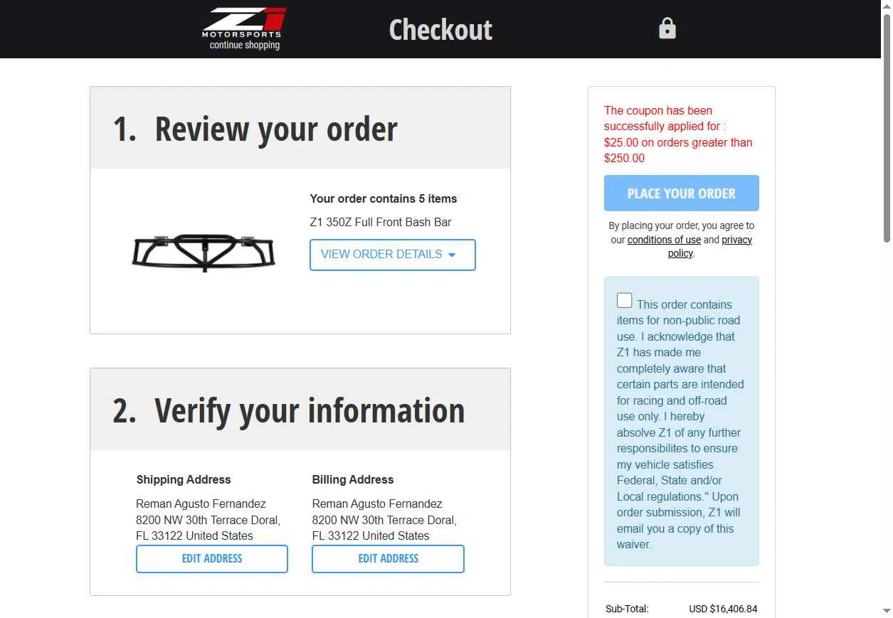 Z1 Motorsports Promo Codes - 10% Off Coupons Dec 2025