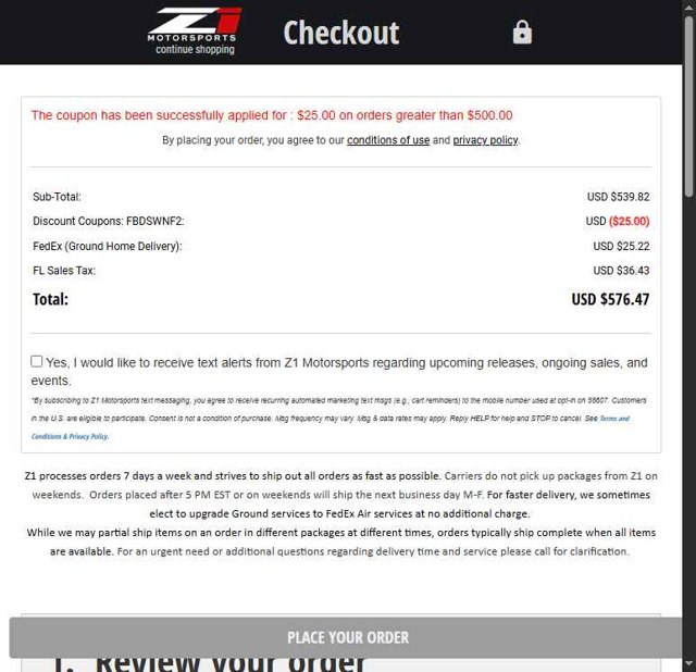 Z1 Motorsports Promo Codes - 10% Off Coupons Sep 2025