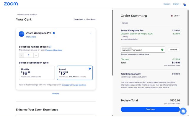 Zoom Promo Codes (6 Verified) - 15% Off w/Code Sep 2025