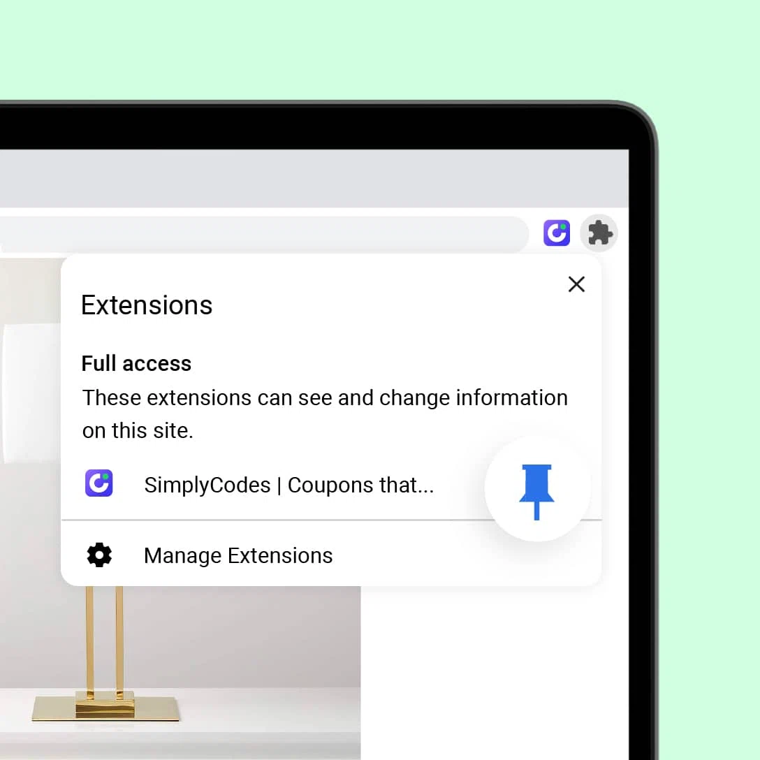 1. Pin SimplyCodes to Chrome